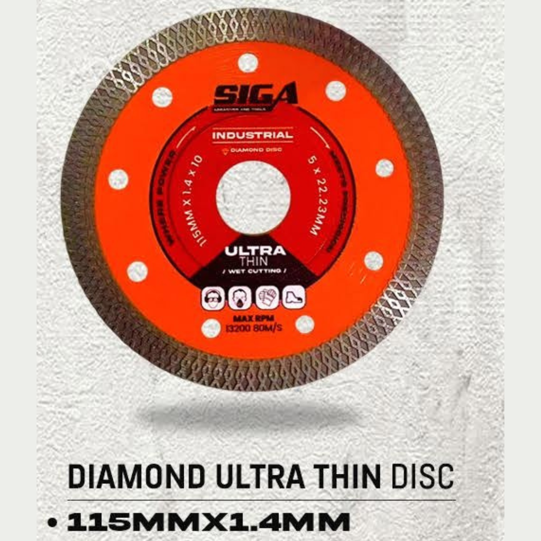 Siga Diamond Ultra Thin Blade – 115mm Tile Cutting Disc | Hyper Hardware